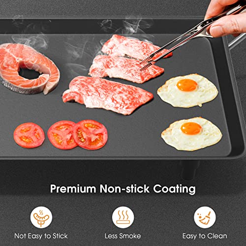 MEDIMALL 35 Inch Electric Griddle Nonstick, 2000W Teppanyaki Flat Top Grill Extra Large Cooking Surface, Indoor Outdoor Pancake Griddle Skillet w/Adjustable Temperature for Hosting Party, Camping, BBQ
