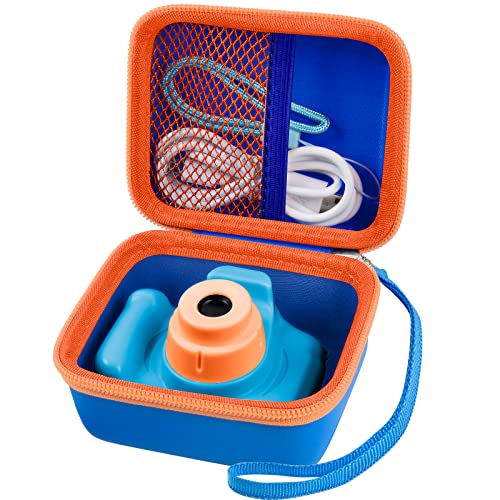 Camera Case for Seckton/for Desuccus/for OZMI/for GKTZ/for LC-dolida/for Gofunl/for Langwolf/for HANGRUI Kids Digital Camera, Kid Camcorder Storage Box for Cable Accessory-Bag Only, Deep Blue