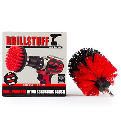 Outdoor - Cleaning Supplies - Drill Brush - Garden - Patio - Deck - Bird Bath - Garden Statues - Gnome - Scrub Brush - Stone - Concrete - Fountain - Headstones - Granite Cleaner - Mold Remover