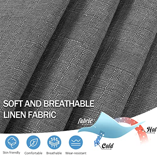 PHUSTJKL Bench Cushion 30 Colors Washable Non-Slip Thick Upholstery Foam Chair Pads for Shoe Bench Bay Window Kitchen Garden Bench Swing Seating Cushion - One Pad Only (Grey, 23.6X15.7X1.97 in)