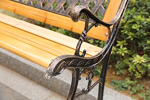 Gardenised Patio Garden Park Yard 49" Outdoor Wooden Bench