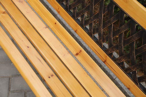 Gardenised Patio Garden Park Yard 49" Outdoor Wooden Bench