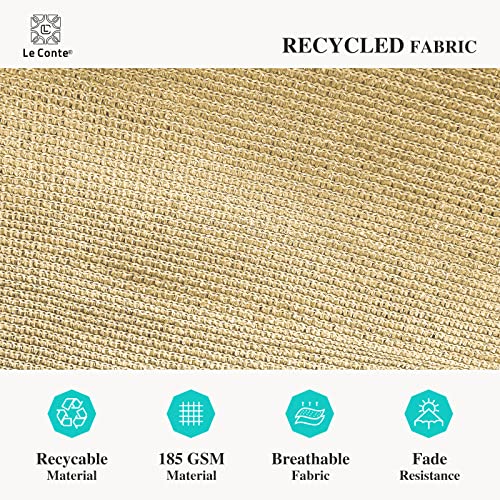 Le Conte Sun Shade Sail 10'x10' Square Canopy Sun Shade UV Block for Patio Backyard Lawn Garden Outdoor Activities,Navy Blue