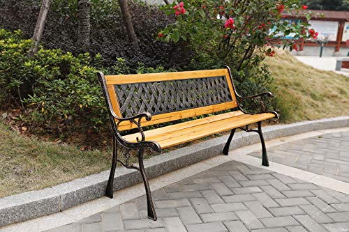 Gardenised Patio Garden Park Yard 49" Outdoor Wooden Bench