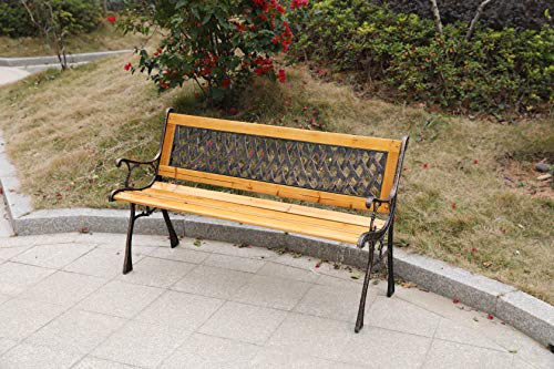 Gardenised Patio Garden Park Yard 49" Outdoor Wooden Bench