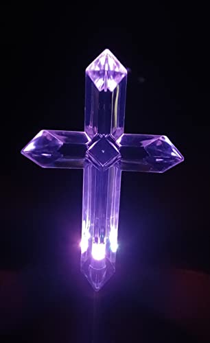 Starry Illuminate 1 PCS Solar Color Changing Big Cross Style Garden Stake Light
