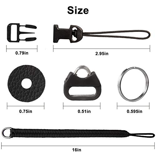 Camera Wrist Strap,1Pack Adjustable Nylon Camera Hand Strap,for GoPro,DSLR,Fuji,Canon and Mirrorless Cameras Photographers Quick Release,Paracord (Black)