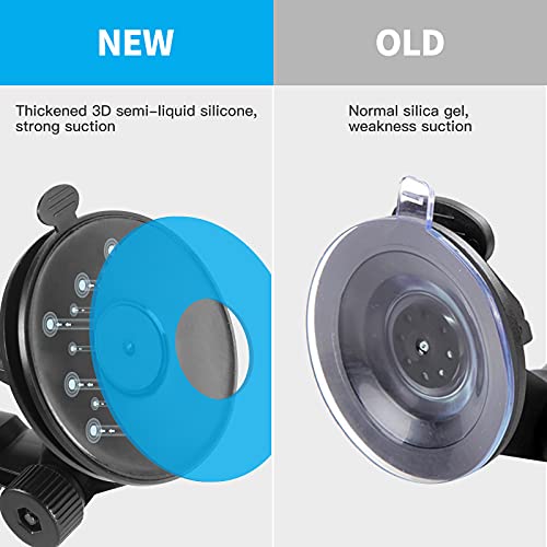 Smatree Double Suction Cup Mount, Car Mount Compatible for Gopro Hero 11/10/9/8/7/Max/6/5/4/3+/3, AKASO, DJI OSMO Action Camera, Greater Suction Power(Updated Version)