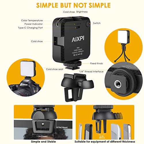 Video Conference Lighting Kit, Laptop Light, Webcam Lighting with Clip, Zoom Light for Laptop Computer, Zoom Meeting, Remote Working, Streaming and Self Broadcasting, Vlogging(Dimmable & Rechargeable)