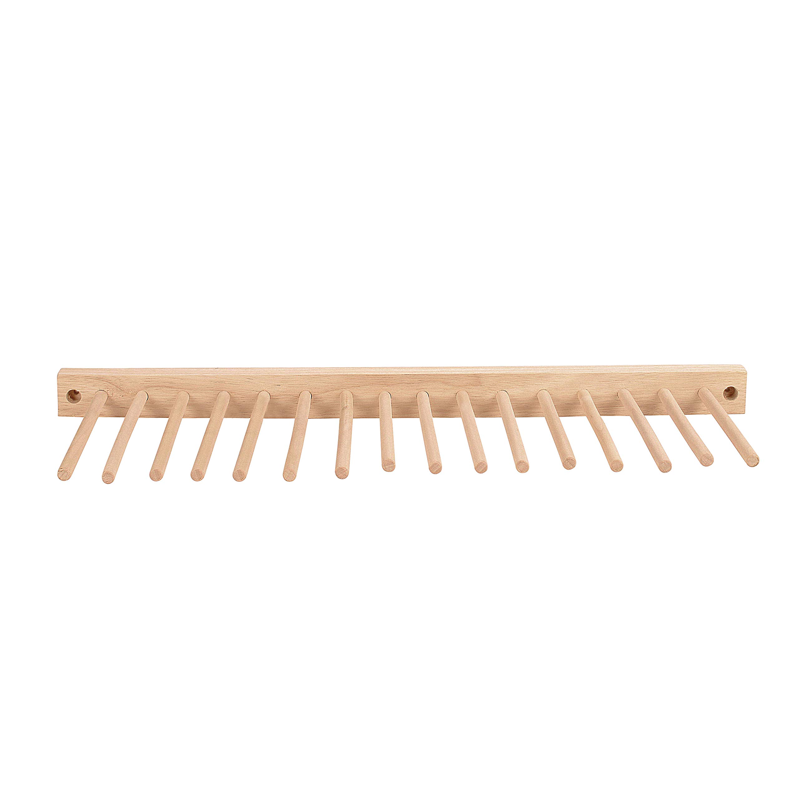Spectrum Diversified Wooden Peg Wine Holder, Stemware Rack & Kitchen Bar Glasses Rack & Wine Storage, Natural Wood Kitchen Storage & Organization