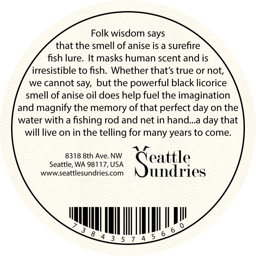 Seattle Sundries | Anise & Tea Tree Soap for Men & Women - 1 (4oz) Natural Odor Fighting Hand Made Bar Soap in a Reusable Travel Tin - Fly Fishing Gift for Men