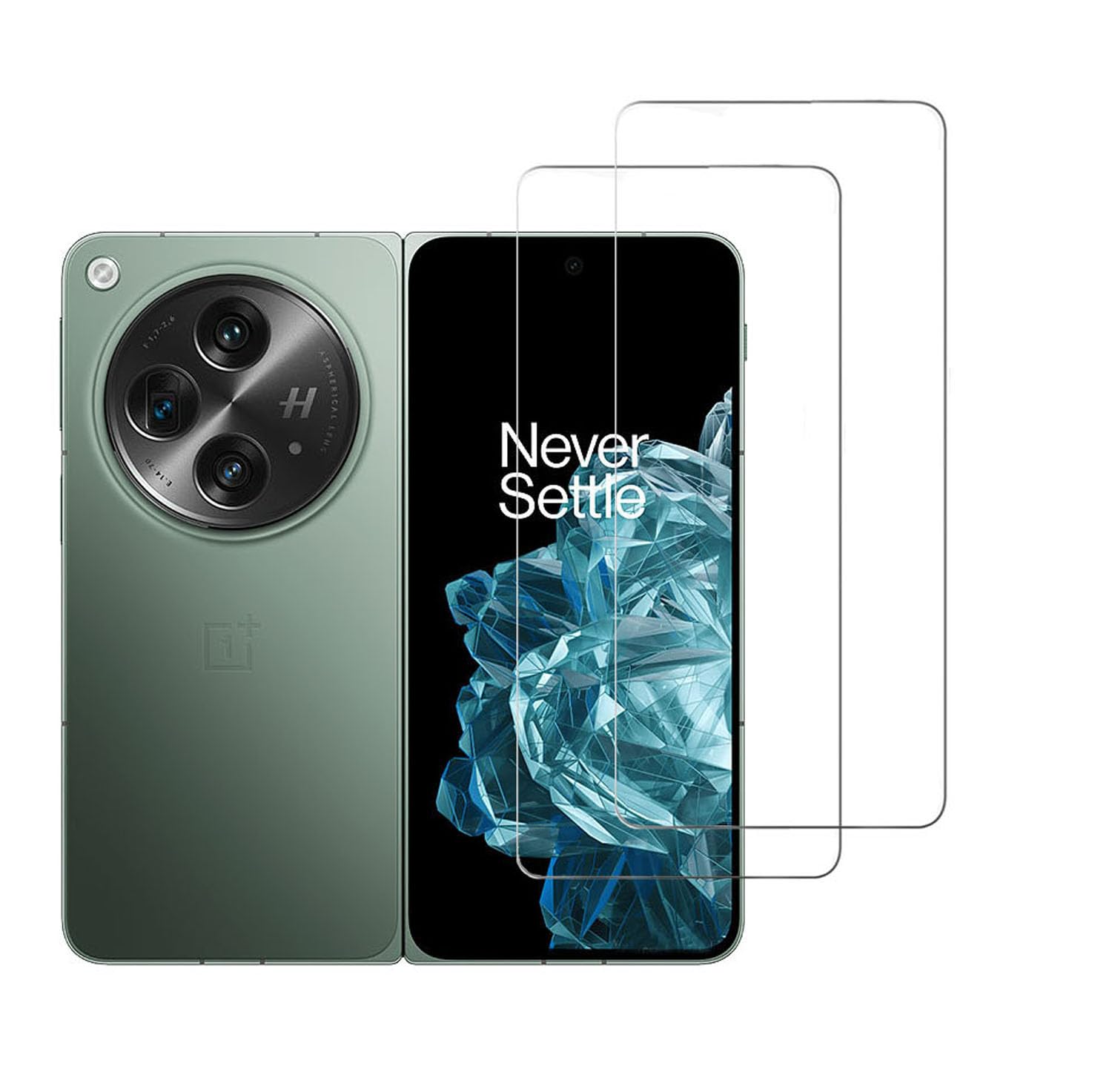 DAMONDY 2 Pack for OnePlus Open Screen Protector,Scratch Resistant Bubble Free Anti-Fingerprints HD Clear,Case Friendly, Tempered Glass Film for OnePlus Open