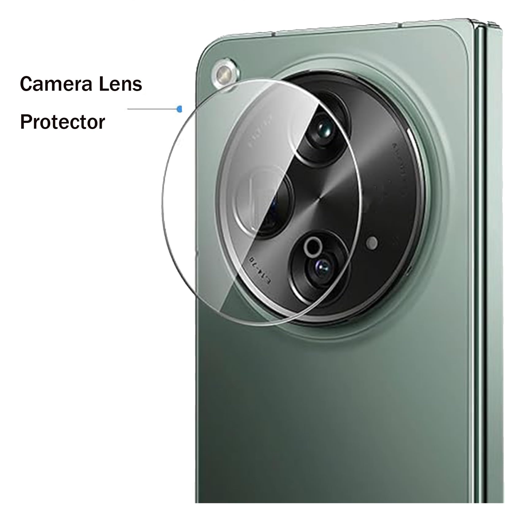 TURAJA For OnePlus Open 9H Tempered Glass Front Screen Protector+Camera Lens Protector (2* Privacy Screen Protector)
