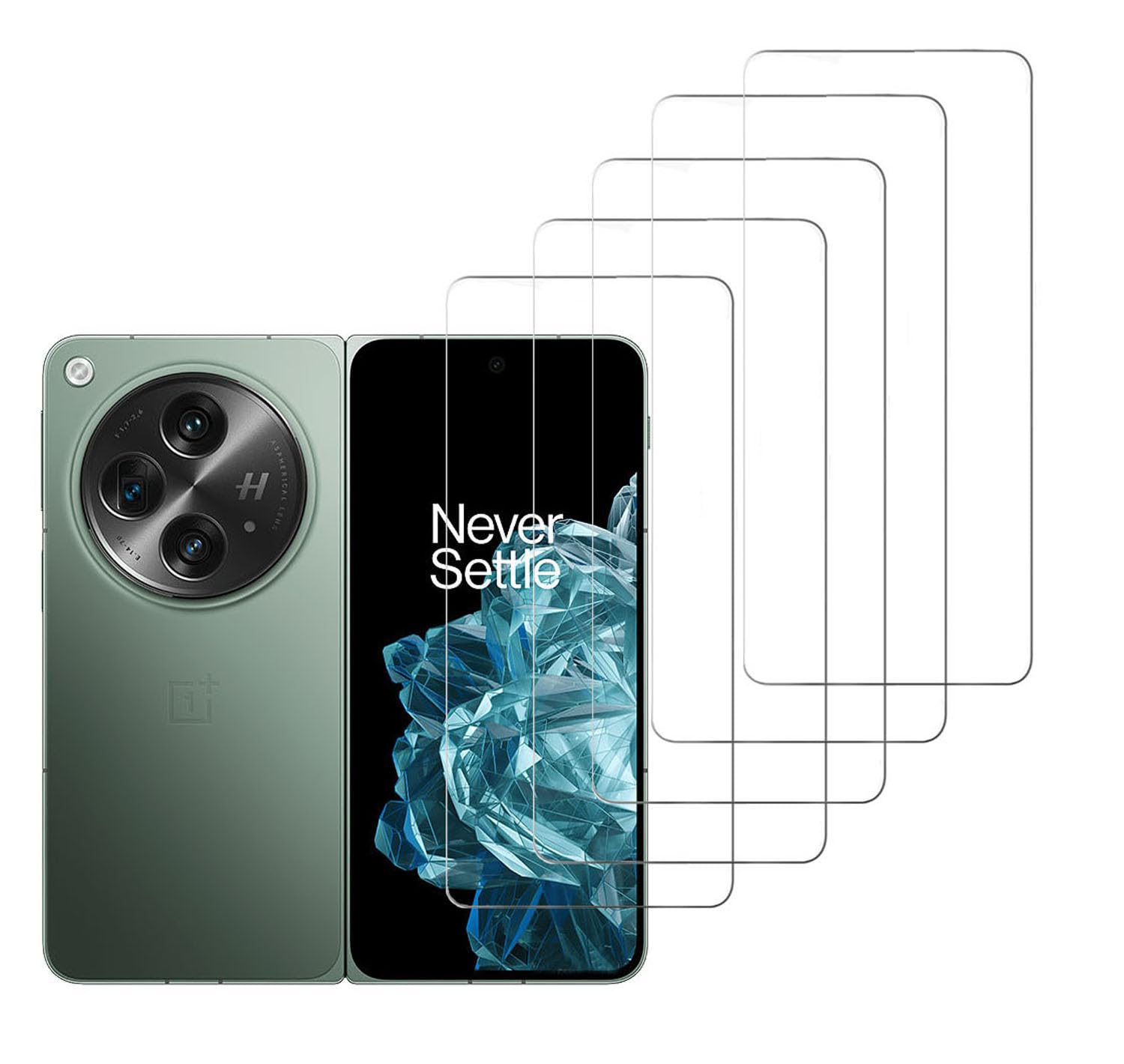 DAMONDY [5 Pack] for OnePlus Open Screen Protector,Scratch Resistant Bubble Free Anti-Fingerprints HD Clear,Case Friendly,Tempered Glass Film for OnePlus Open