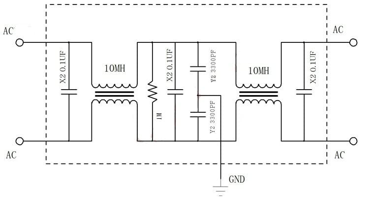 N/A 18A High Frequency AC Power Filter EMI Filter Module Anti-Jamming DIY for Speaker Audio Amplifier Home Theater