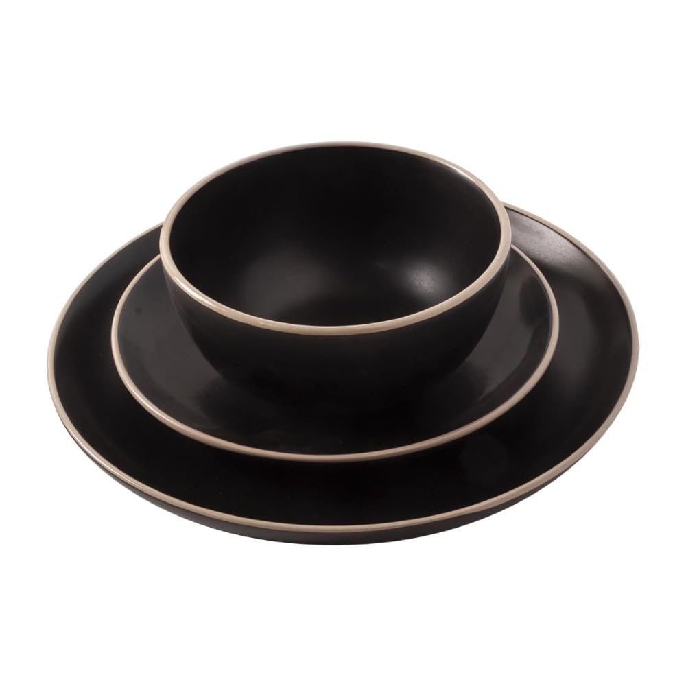 IHIPPO Dinnerware Sets Kitchen Dinnerware Sets 12-Piece Dinnerware Set Plates Sets for Home Dinner Set Dishes and Plates Sets Round Porcelain Dinnerware Plates and Bowls Set Modern Dinnerware Set