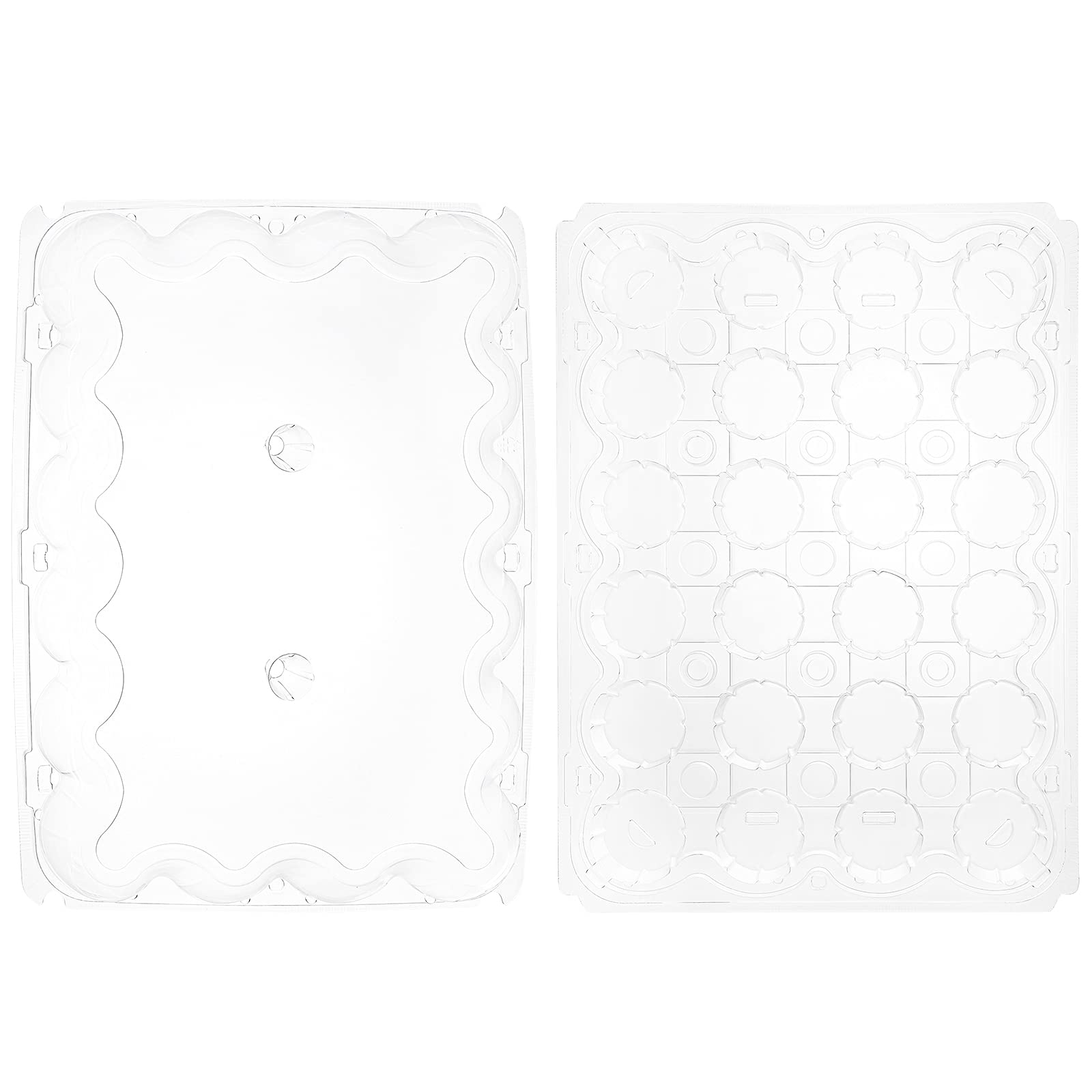 Hedume 7 Pack Cupcake Containers, 24 Counts Stackable Plastic Cupcake Boxes with Detachable Lid Perfect for Cupcakes, Muffin, BPA-free