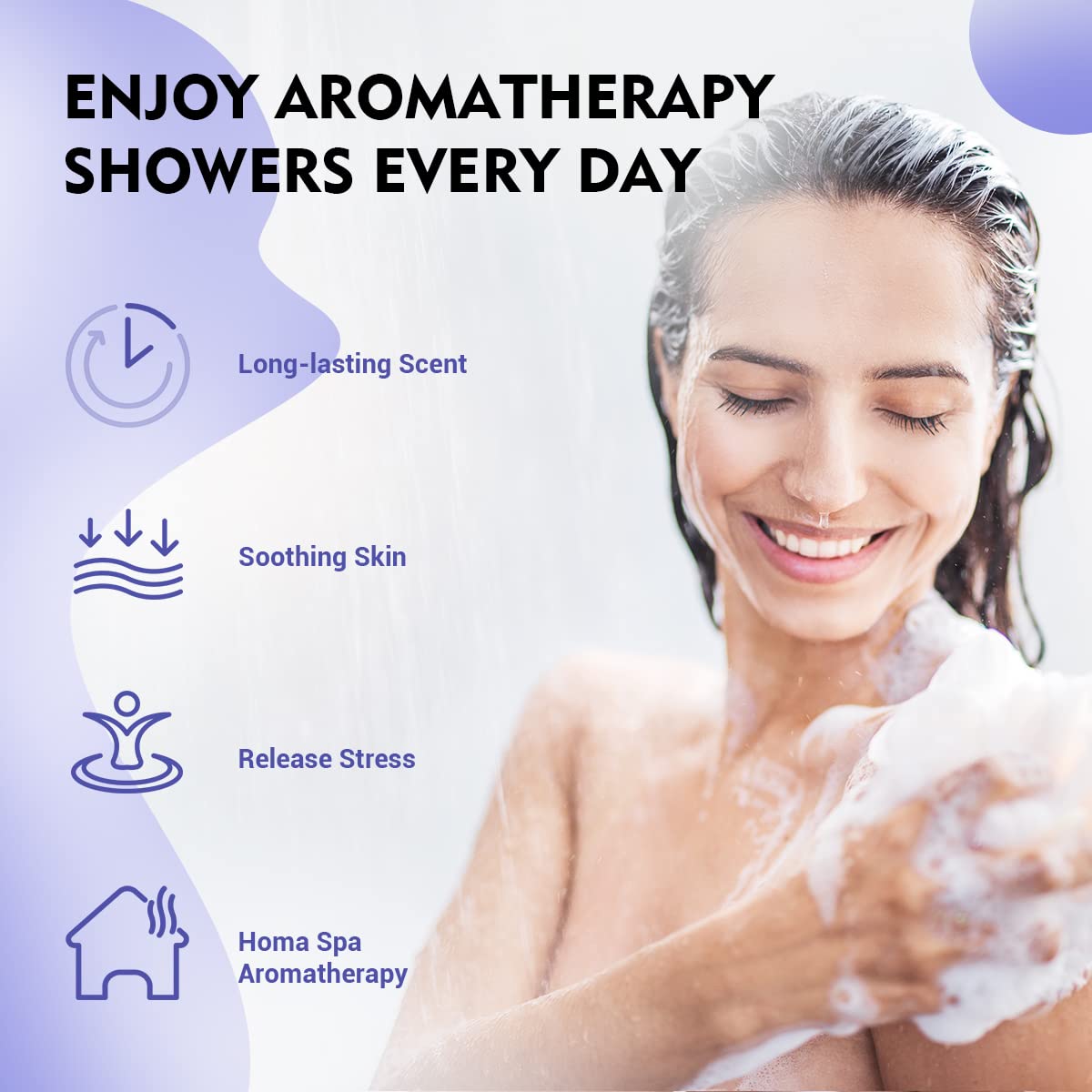 Effiland Aromatherapy Shower Steamers and Soap Holder Set, 6-Pack Shower Bombs with Essential Oils,Bath Gift for Women and Men Relaxing, Lavender, Eucalyptus, Peppermint, Orange Self Care Shower Set
