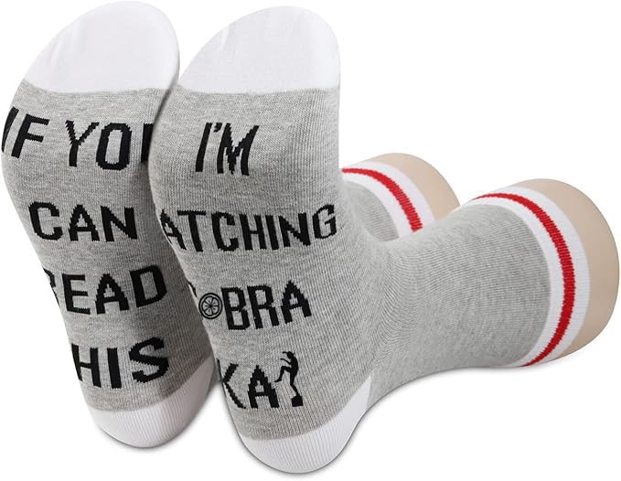 2 Pairs Novelty Socks For Men Women Karate Gift If You Can Read This I’m Watching Kai