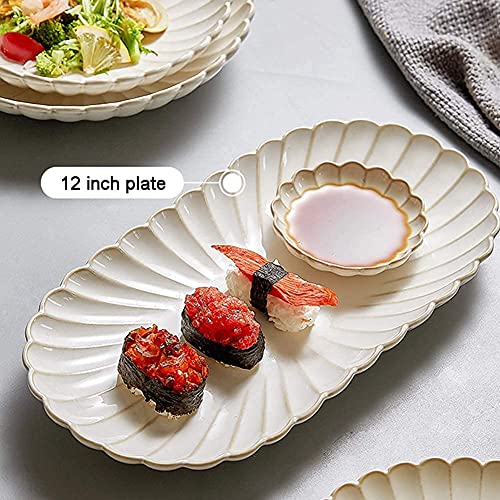 Porcelain Plate and Bowl Set,Dinnerware Set for Home or Special Restaurant, 26 Pcs Dinnerware Sets, Porcelain Tableware Set with Plates and Bowls, White Ceramic Dinner Set for Home Kitchen and Dinnin