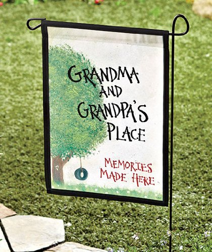 Garden Flag Grandma & Grandpa's Place 18 x 11.5" Great gift for the grandparents - Gifts for Grandma - Gift for Grandpa