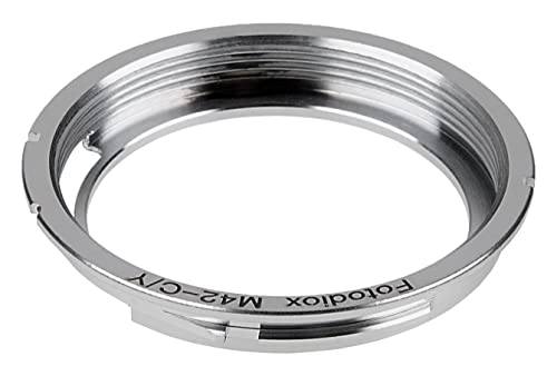 Fotodiox Lens Mount Adapter, M42 (42mm x1 Thread Screw) Lens to Contax Yashica c/y Mount Camera for Contax 167MT, RTS II, III, Yashica FX-3 2000
