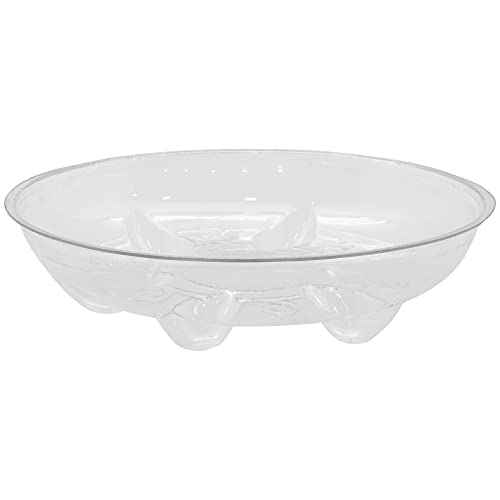 Arcadia Garden Products PS16 6" Heavy Duty Clear Plastic Saucer (Pack of 5), 6", Transparent