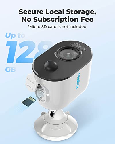 REOLINK Security Camera Outdoor, No Hub Needed, 2K Resolution, Wireless Battery Solar Powered, Color Night Vision with Spotlight, 2-Way Talk Live View, Built-in Siren, Argus 3 with Solar Panel