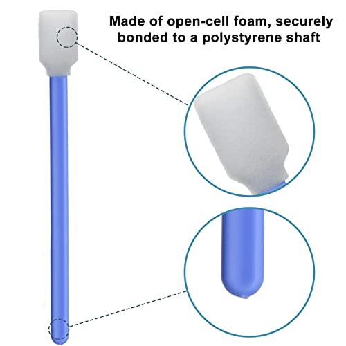 Wellgler's 5.11" Foam Cleaning Swabs,for Electronics, Camera, Gun,Optical Lens Cleaning and Clean Inkjet Printer Roland