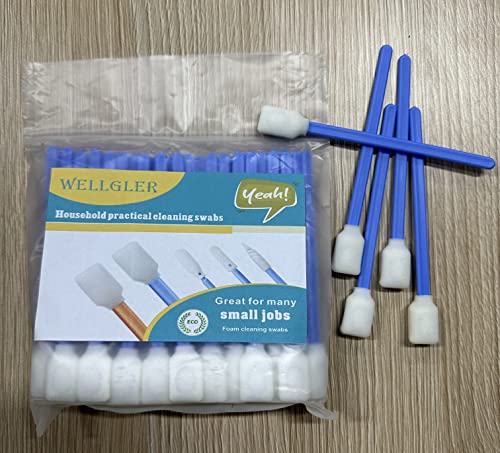 Wellgler's 5.11" Foam Cleaning Swabs,for Electronics, Camera, Gun,Optical Lens Cleaning and Clean Inkjet Printer Roland