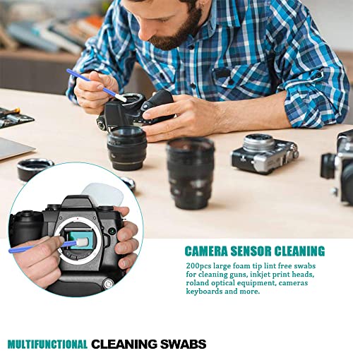 Wellgler's 5.11" Foam Cleaning Swabs,for Electronics, Camera, Gun,Optical Lens Cleaning and Clean Inkjet Printer Roland
