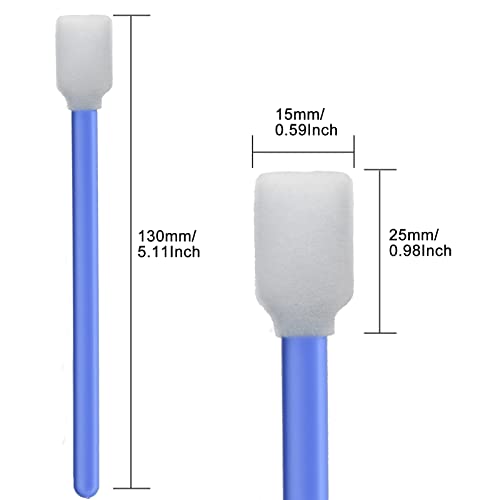 Wellgler's 5.11" Foam Cleaning Swabs,for Electronics, Camera, Gun,Optical Lens Cleaning and Clean Inkjet Printer Roland