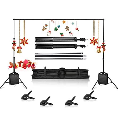 SH Heavy Duty Background Stand, 2x2M Backdrop Support System Kit with Carry Bag for Photography Photo Video Studio,Photography Studio1