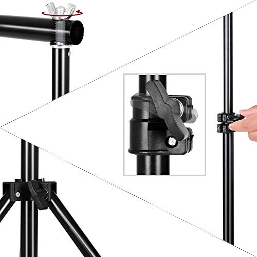SH Heavy Duty Background Stand, 2x2M Backdrop Support System Kit with Carry Bag for Photography Photo Video Studio,Photography Studio1