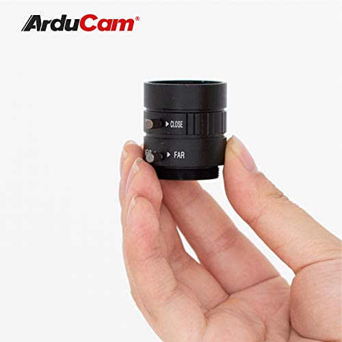 Arducam Lens for Raspberry Pi HQ Camera, Wide Angle CS-Mount Lens, 6mm Focal Length with Manual Focus and Adjustable Aperture