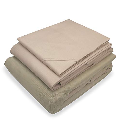 Garden Winds (LCM1158BCN-RS) Replacement Canopy and Net Allen Roth Two Tier Finial Gazebo - RipLock 350, 10 x 12 Feet - Beige