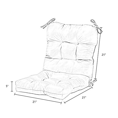 Greendale Home Fashions Outdoor Seat/Back Chair Cushion, 2 Count (Pack of 1), Aloha