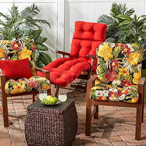 Greendale Home Fashions Outdoor Seat/Back Chair Cushion, 2 Count (Pack of 1), Aloha