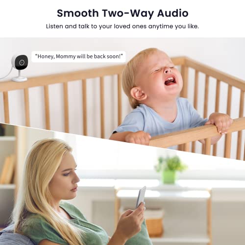 Indoor Cameras for Home Security 2K, Galayou Wireless WiFi Baby Camera Monitor with Two-Way Audio, Home Cameras with APP for Phone, Smart Siren, Works with Alexa/Google Home(G7-4PACK)