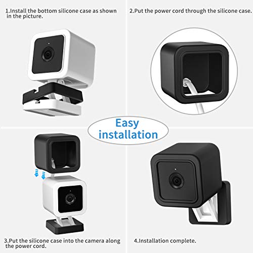 Koroao Silicone Skins Only for Wyze Cam V3, Waterproof All-Round Protective Case/Cover Housing for Indoor and Outdoor Using (2-Pack)