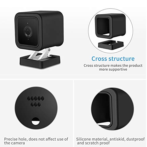 Koroao Silicone Skins Only for Wyze Cam V3, Waterproof All-Round Protective Case/Cover Housing for Indoor and Outdoor Using (2-Pack)