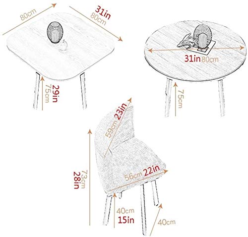 Kitchen Table Set, Office Conference Room Set, Office Negotiation Table and Chair Combination Business Meeting Small Round Table Lounge Home Balcony Living Room Pet Shop (Color : Blue) ( Color : Squar
