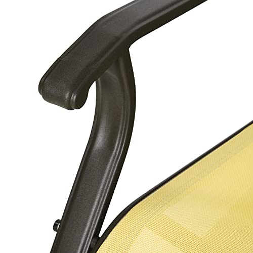 Outsunny 3-Piece Outdoor Gliders Set Bistro Set with Steel Frame, Tempered Glass Top Table for Patio, Garden, Backyard, Lawn, Yellow