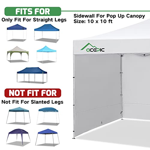 Acepic Instant Canopy Tent Sidewalls for 10x10 Pop Up Canopy 210D Waterproof,3 Piece Sidewall, Black(3PCS Sidewall Only, Canopy Tent NOT Included)