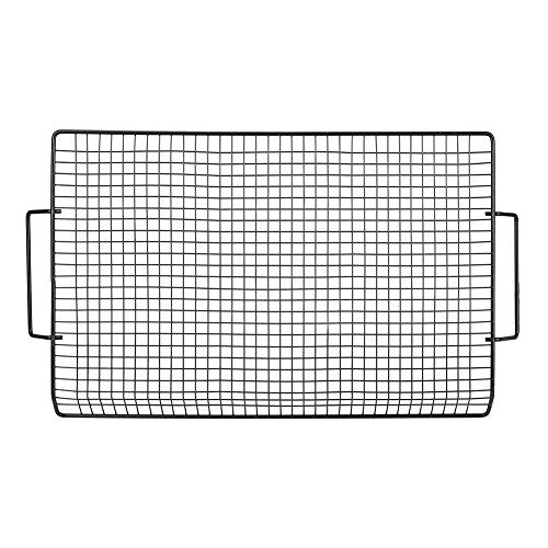 Barbecue Net, Portable Handle Iron Non-Stick BBQ Rack Barbecue Wire Mesh Grill Net for Family Gatherings, Garden Parties, picnics and Camping.