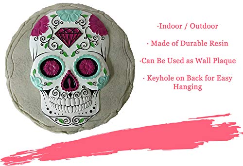 Spoontiques - Garden Décor - Sugar Skull Stepping Stone - Decorative Stone for Garden