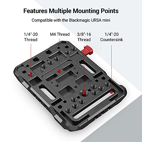 SmallRig V Mount Battery Plate, V-Lock Mount Battery Plate with 15mm Rod Clamp & Adjustable Arm for Power Supply - 2991