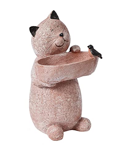 Cat Garden Statue Outdoor Decor, Cat Sculptures Figurine Decorations Gardening Lawn Ornament Décor Gifts for Women 12.3" in Height