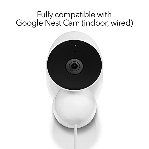 Wasserstein Magnetic Wall Mount Compatible with Google Nest Cam (Indoor, Wired) - More Mounting Options for Nest Cam - (Mounting Dome and Nest Cam Not Included)