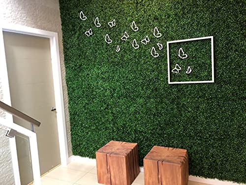 uyoyous 12PCS Grass Wall Panels 24x16 Inch Artificial Boxwood Hedges Mat Grass Backdrop Fence Screen Privacy Greenery Panel Indoor Outdoor Decor for Garden Backyard Patio Party, 31 Sq.ft